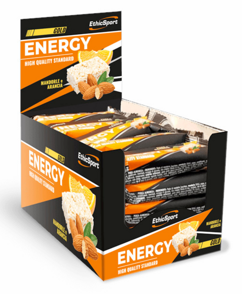 BOX BARS ETHIC SPORT ENERGY HIGH QUALITY STANDARD ALMOND AND ORANGE ...